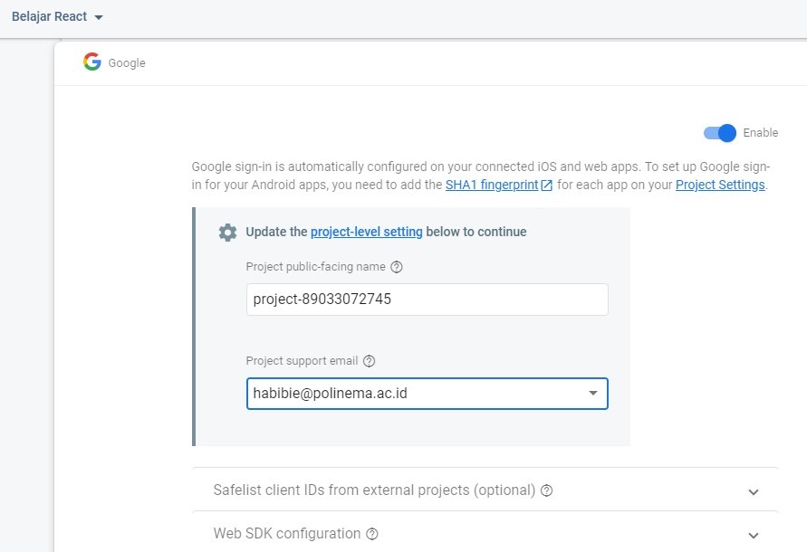 #10 | Firebase di ReactJS